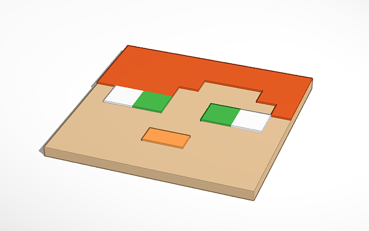 3D design minecraft Alex - Tinkercad