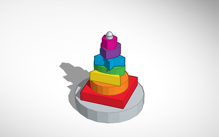 3D design OBJECT TEACHING SHAPES, PRIMARY AND SECONDARY COLORS - Tinkercad