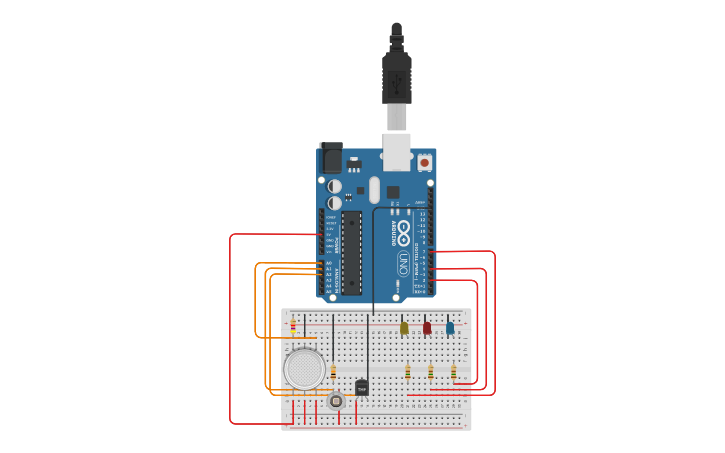 Circuit design Arduino Cave Environment Monitoring System - Tinkercad