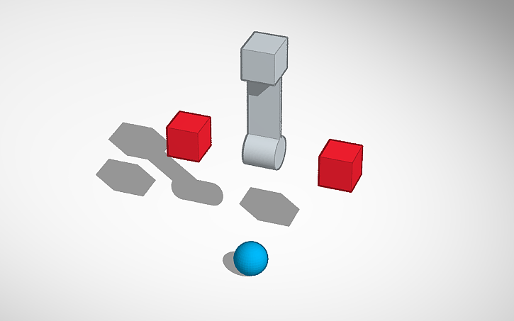 3D design Swinging Sim Lab Hammer with Conectors - Tinkercad
