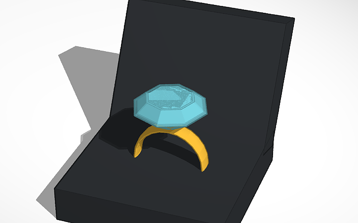 3D design Diamond ring - Tinkercad