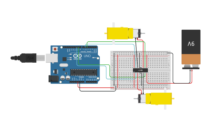 Circuit design Motor de aficionado Gonzi | Tinkercad