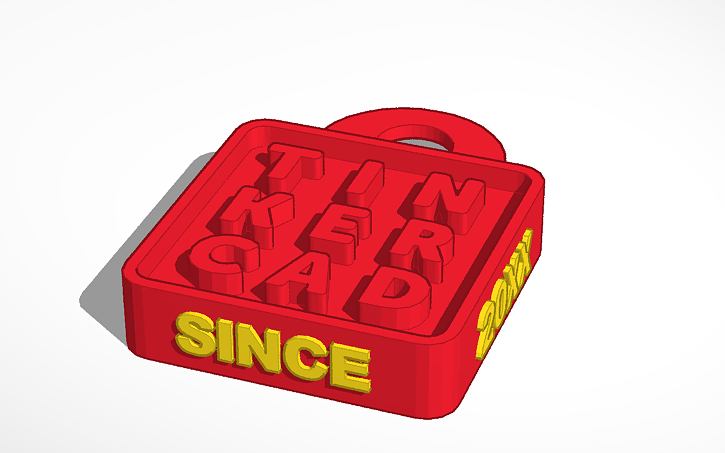 3D design [EDITABLE] Tinkercad Keychain v1 Public Version - Tinkercad