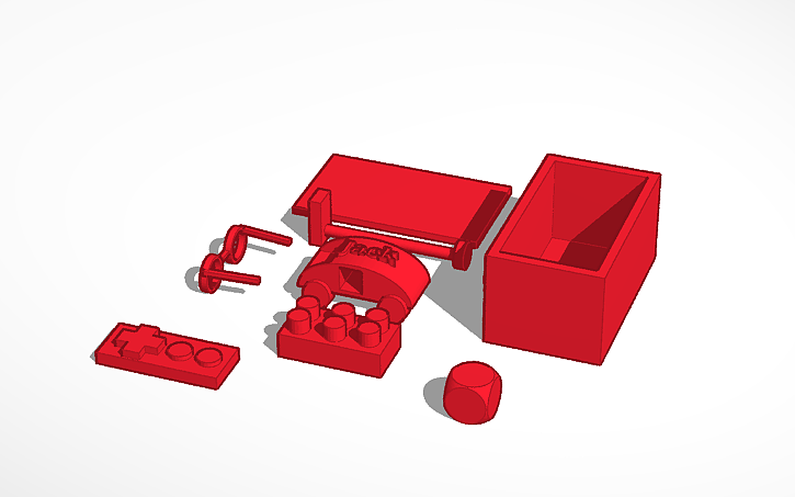 3D design print this red | Tinkercad