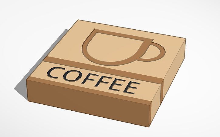 3D design Coffee Logo - Tinkercad