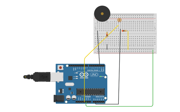 Circuit design ELECTRONIC CLUB:TECHNICAL APPLICATION ARDUINO TASK 2 - Tinkercad