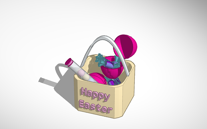 3D design Easter Basket - Tinkercad