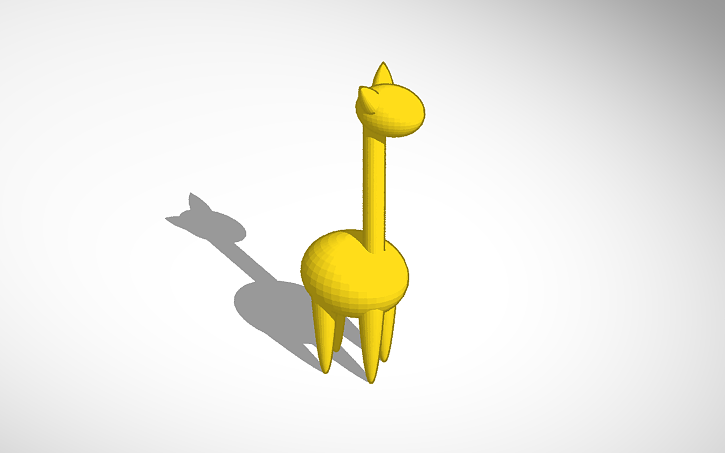 3D design giraffe - Tinkercad