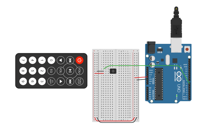 Circuit design IR Remote Step #1 - Tinkercad