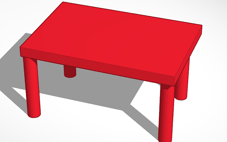 3D design stol - Tinkercad