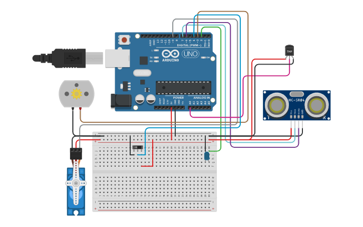 Circuit design projekt - Tinkercad