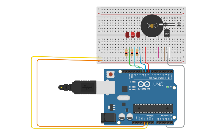 Circuit design Simple Arduino - Tinkercad