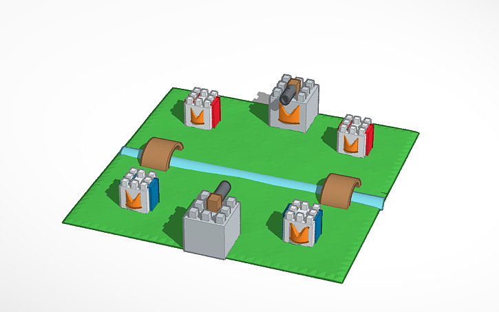 3D design clash royale map | Tinkercad