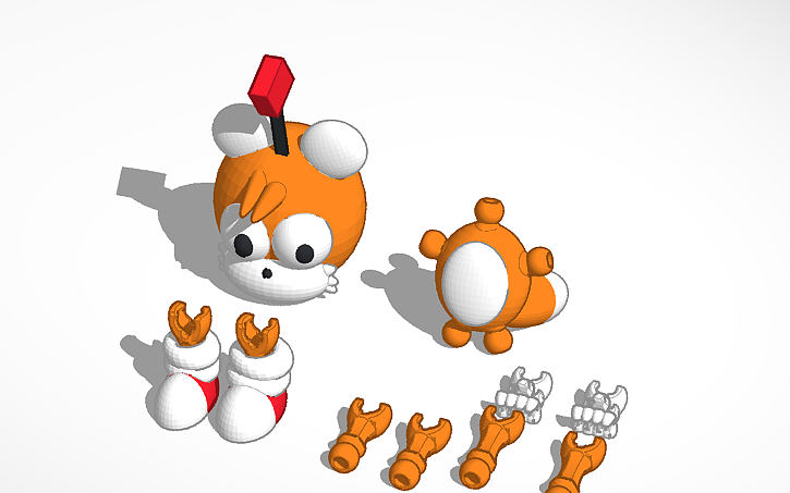 3D design Tails Doll Figure | Tinkercad