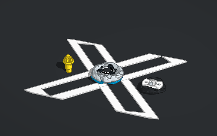 3D design Beyblade X silver wolf - Tinkercad
