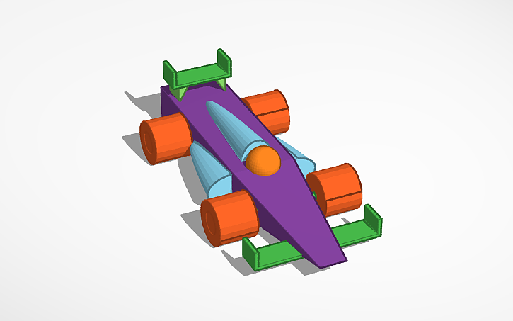 3D design Basic Formula Car - Tinkercad