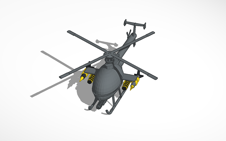 3D design Minigun Helicopter - Tinkercad