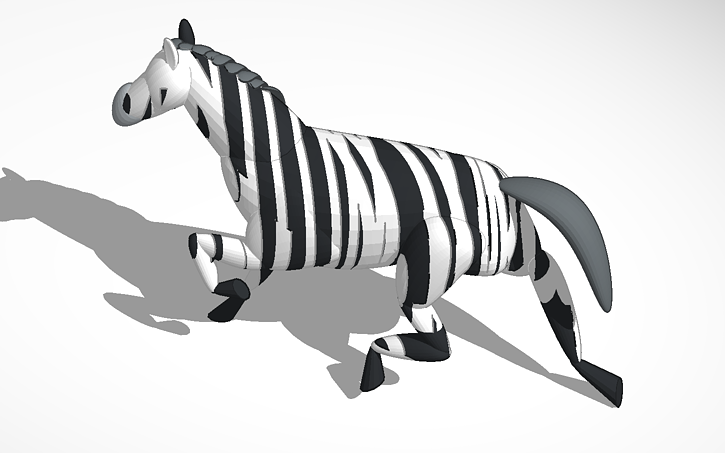 3D design Zebra - Tinkercad