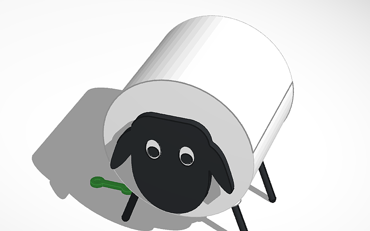 3D design Copy of Toilet Paper Sheep (Scale Model) - Tinkercad