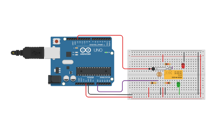 Circuit design Se enciende con rele (Arduino) - Tinkercad