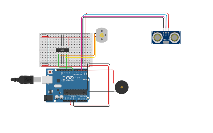 Circuit design Automatic Water Tank Level Control System - Tinkercad