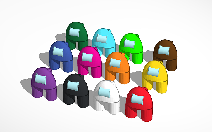 3D design Among us astronauts | Tinkercad