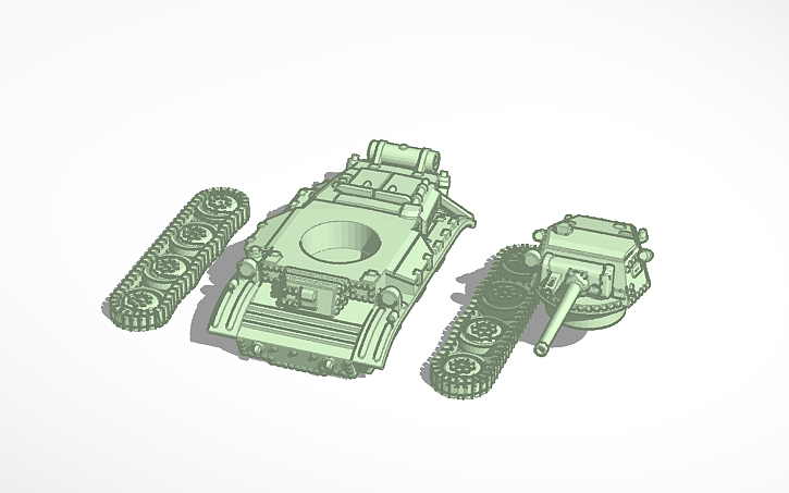3D design Tetrarch tank - Tinkercad