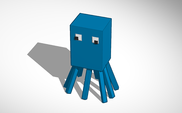 3D design Minecraft squid | Tinkercad