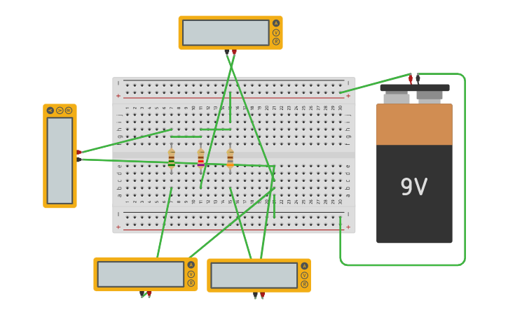 Circuit design paralelo | Tinkercad