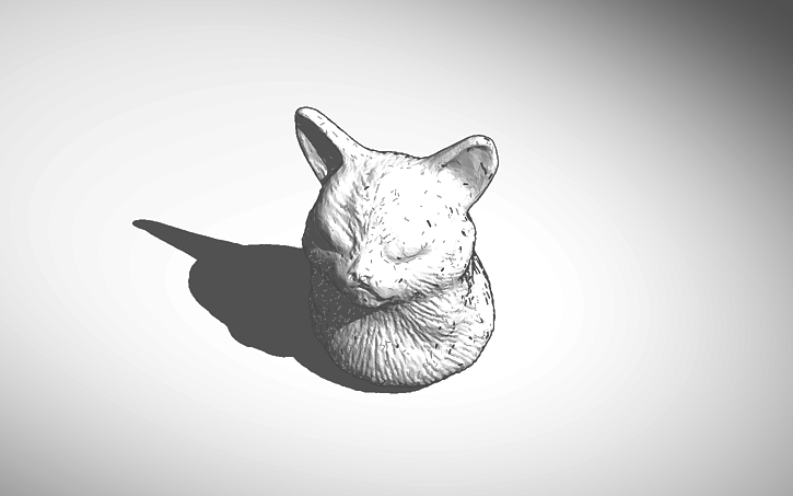 3D design Grumpy Buddha Cat - Tinkercad