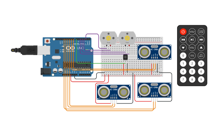 Circuit design Correção robô sumo #11 | Tinkercad