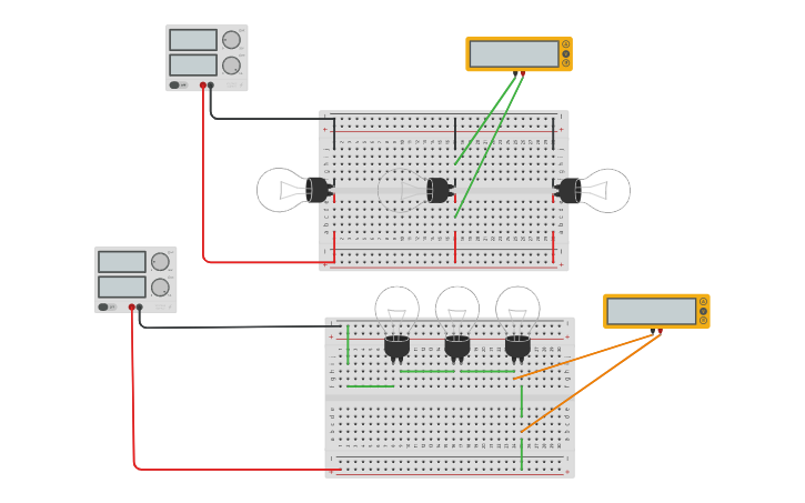 Circuit design Circuito en serie y Paralelo: Juan Nativivad | Tinkercad