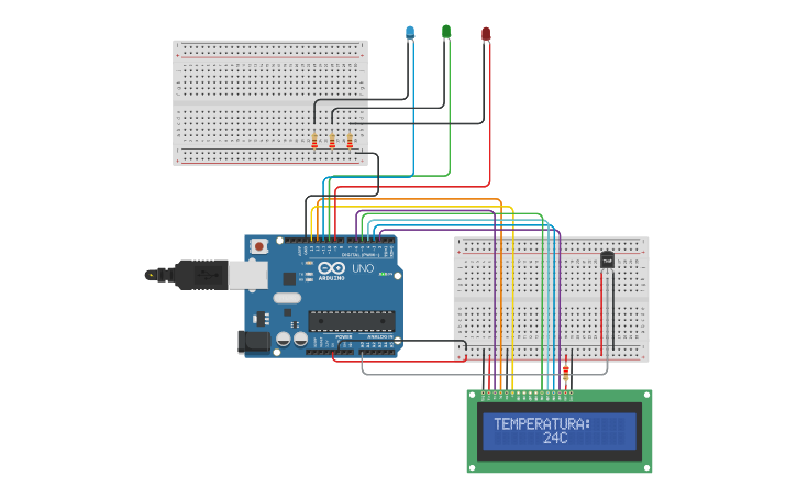 Circuit Design Sensor De Temperatura Tinkercad