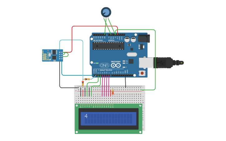 Circuit design ESP8266-Thingspeak-test - Tinkercad