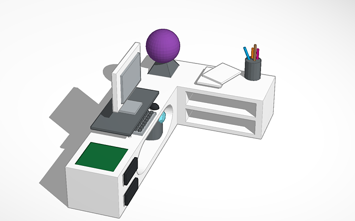 3D design Indigo Artists | Desk Layout | Tinkercad