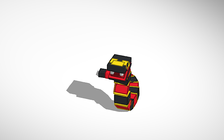 3D design MInecraft Coral snake. | Tinkercad