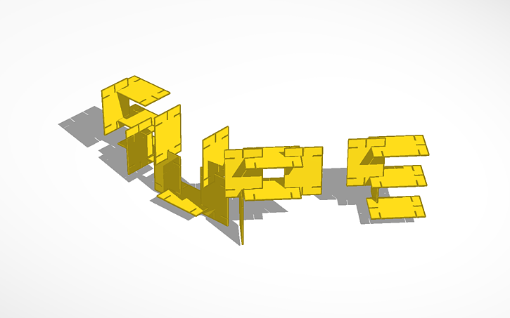 3D design SUPE logo | Tinkercad