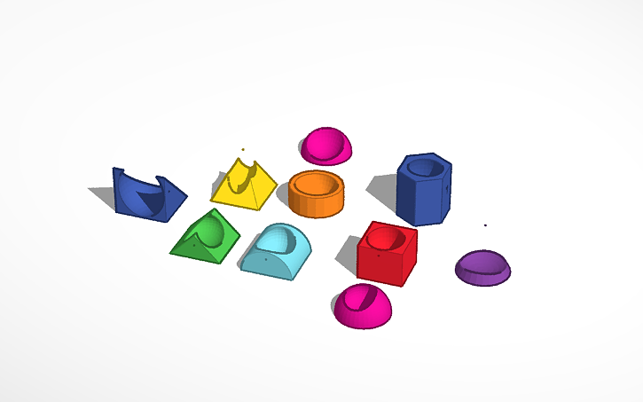 3D design 10 geometric shapes | Tinkercad