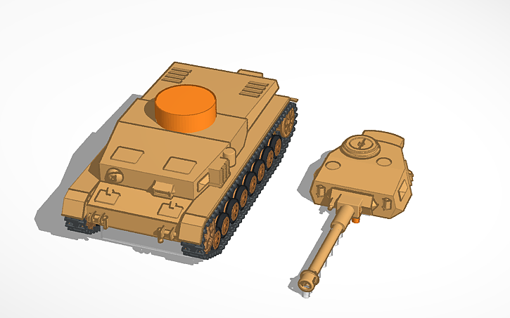 3D design panzer 4 - Tinkercad