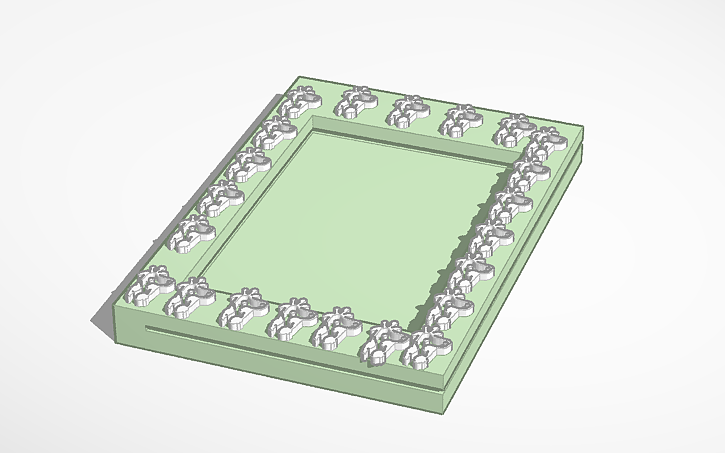 3D design giraffe picture frame - Tinkercad