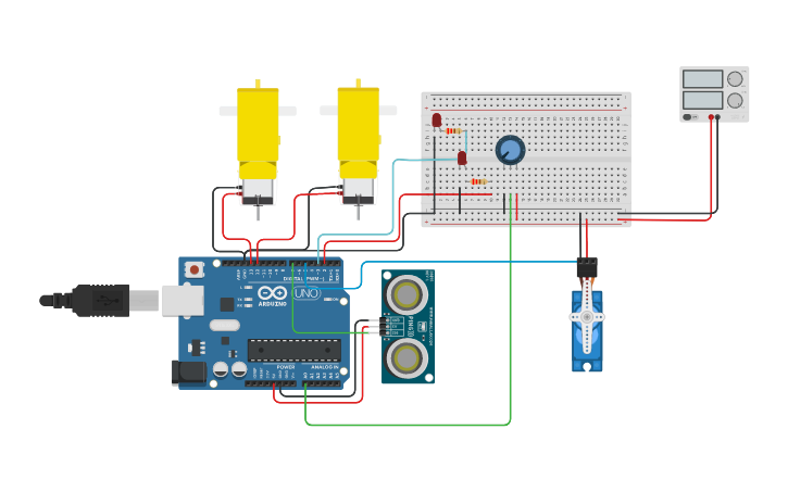 Circuit design Projeto Microcontrolador | Tinkercad