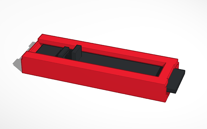 3D design slide door lock - Tinkercad