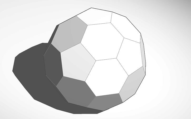 3D design Truncated Icosahedron (Fullerene) - Tinkercad