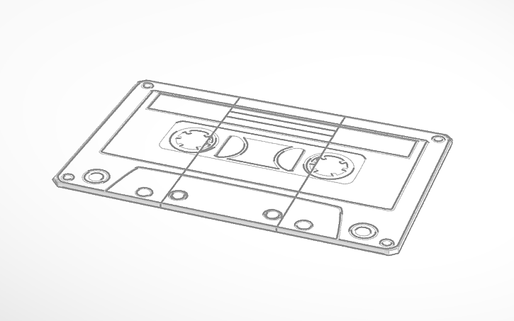 3D design Copy of cassette tape flashdrive - Tinkercad