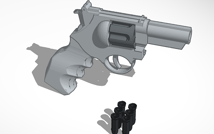 3D design revolver - Tinkercad