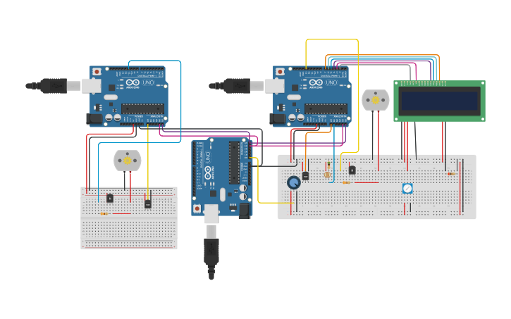 Circuit Design Three Arduino Communication I2c Tinkercad 8876