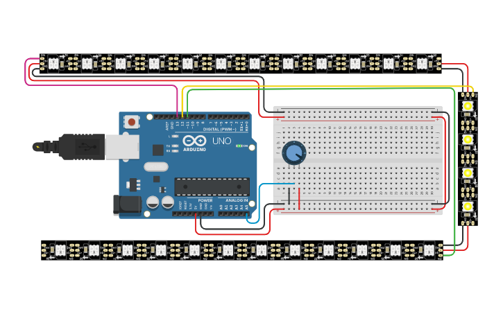 Circuit design 2018050_NeoPixel_Skenario3 | Tinkercad