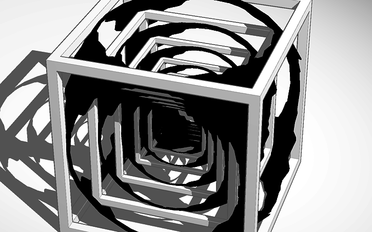 3D design Tesseract #Tesseract #Art #Holes #Printable #BlackandWhite # ...