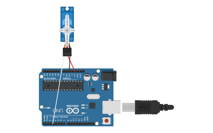 Circuit design L3: Servo | Tinkercad