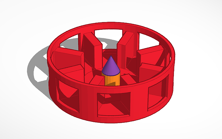 3D design air raid siren rotor - Tinkercad